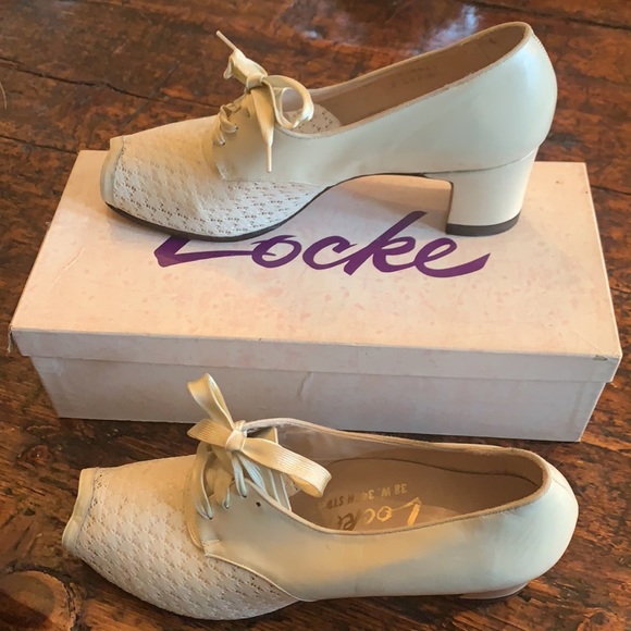 Dr. Locke | Shoes | Dr Locke Nos Nwb Vintage Mesh Leather Heels | Poshmark